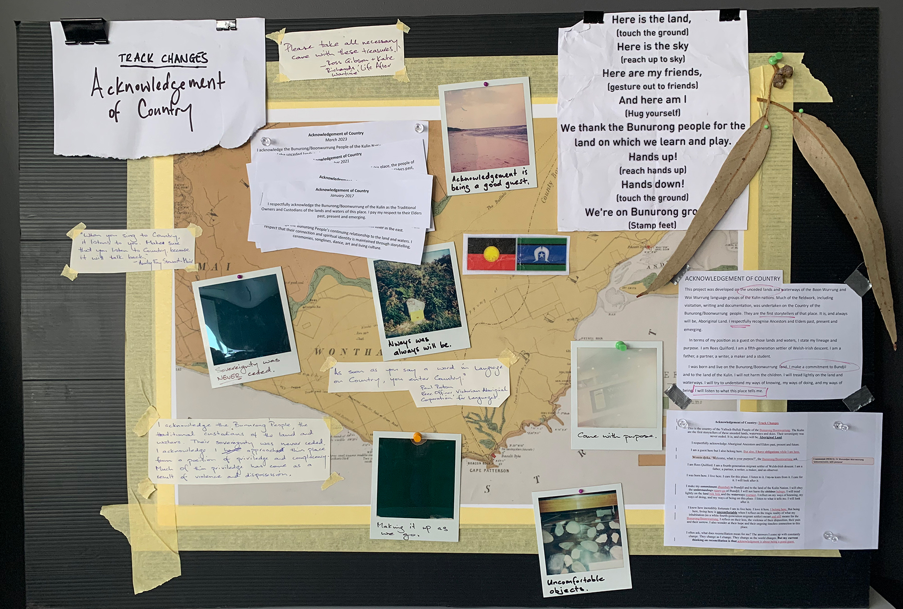 Track changes: Acknowledgement of Country – Otherwise Unrecounted